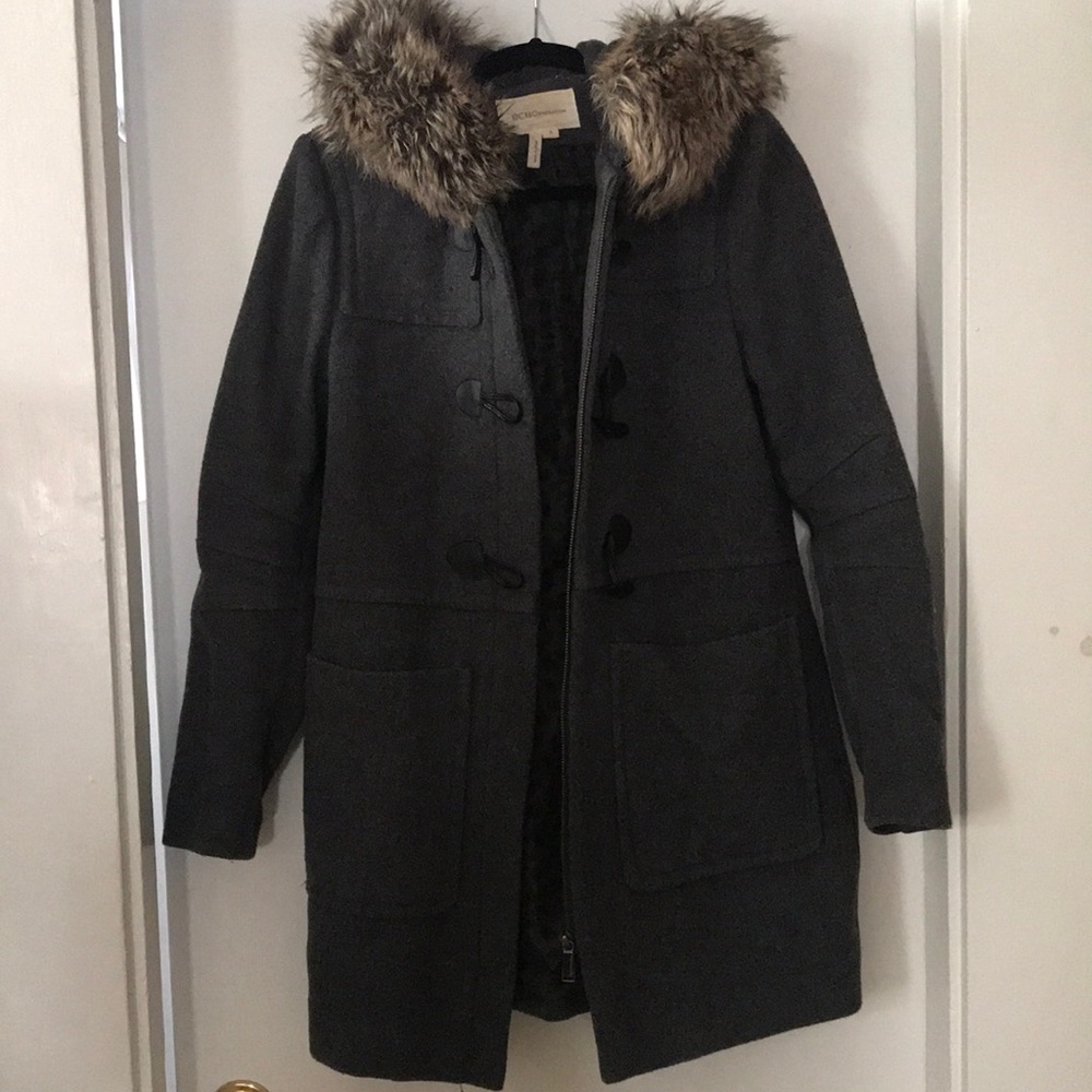 Hooded Wool Parka Jacket - Gem